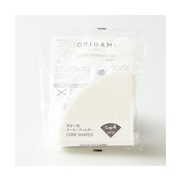 「商品情報」ORIGAMI用のコーヒーフィルターです。【数量】100枚入【材質】バージンパルプ/ 日本製「主な仕様」ORIGAMI用のコーヒーフィルターです。【数量】100枚入【材質】バージンパルプ/ 日本製