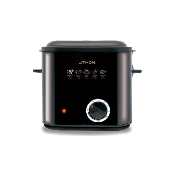 「商品情報」食卓で揚げながらすぐに食べられる電気を使う簡単揚げ物調理器です「主な仕様」定格電圧:AC100V。定格周波数:50/60Hz。消費電力:840W。定格容量:約1.2L。油温度調節範囲:約140〜190度。温度ヒューズ:192度。...