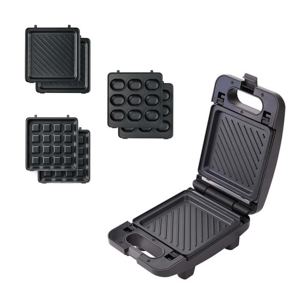 「商品情報」「主な仕様」?1台3役。１人分を手軽に作れるサンドメーカー：３種のプレートを付け替えればホットサンド、ベビーカステラ、ワッフルがこの１台で簡単に作れます。生地やお好みの食材をのせてフタを閉めるだけの簡単調理。短時間で手軽においし...