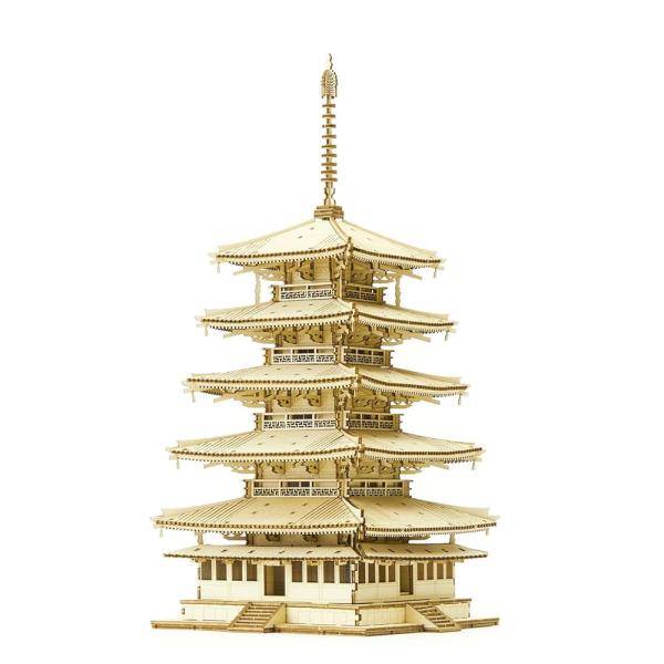「商品情報」「主な仕様」【建造物シリーズ】大人気のki-gu-miウッドパズルに五重塔が新登場！日本各地に現存する五重塔を木製立体パズルで忠実に再現しました。【初心者にも簡単】木のシートには切れ目が入っており、シートから簡単にはパズルピース...