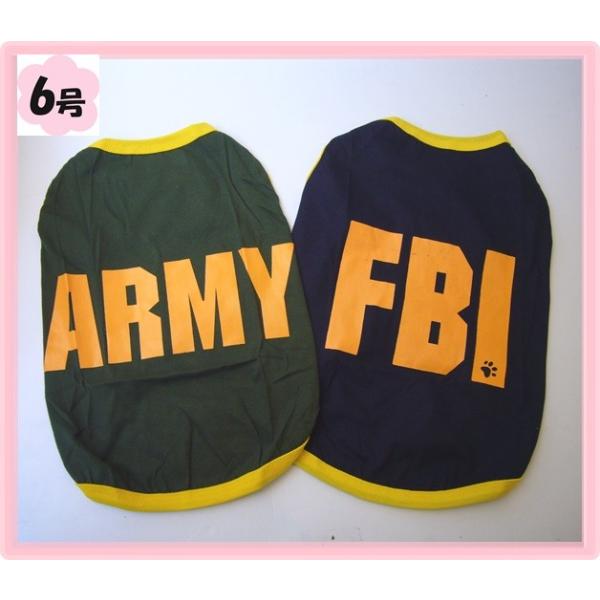 素　材：コットンサイズ：6号 (1)首回り：約30cm前後(2)胴回り：約49cm前後(3)着　丈：約36cm前後ARMYはモスグリーンFBIはネイビーです。※メーカー、デザインによってサイズがことなりますので　記載サイズをご確認ください。