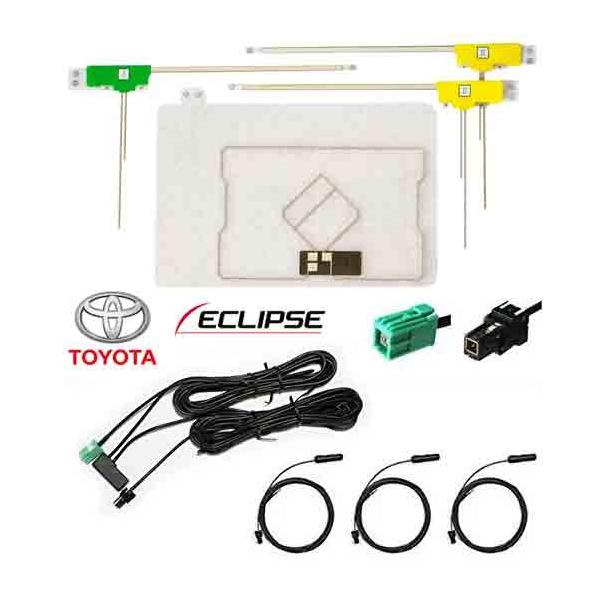 ●カーナビ載せ替え用アンテナキット●4×4デジタルTV／GPS一体型フィルムアンテナコードセット●イクリプス　トヨタ　純正ナビ対応【キット内容】・Ｌ型フィルム左１枚右２枚・ＧＰＳ一体型フィルム１枚・ＶＲ−1アンテナコード4.5ｍ３本・Ｇ6-...