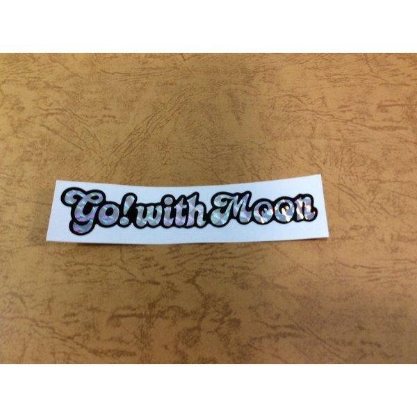 　キラキラ☆Go with MOON！！70年代の雰囲気ムンムンのキラキラステッカーです！サイズ：H2.5 W12cm