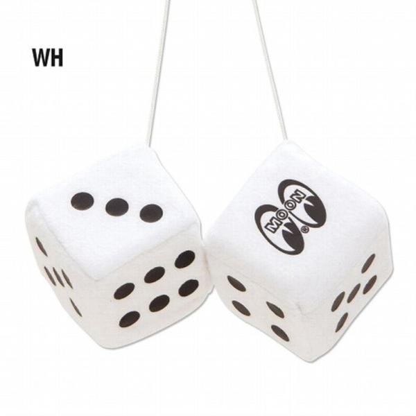 ムーン ファジー ダイスLife is a “MOONEYES” so, Lets Roll the Dice!ギャンブラーのお守りとも言われているファジー ダイス。HOT ROD のルーム ミラーなどでお馴染みのインテリア アクセサリーで...