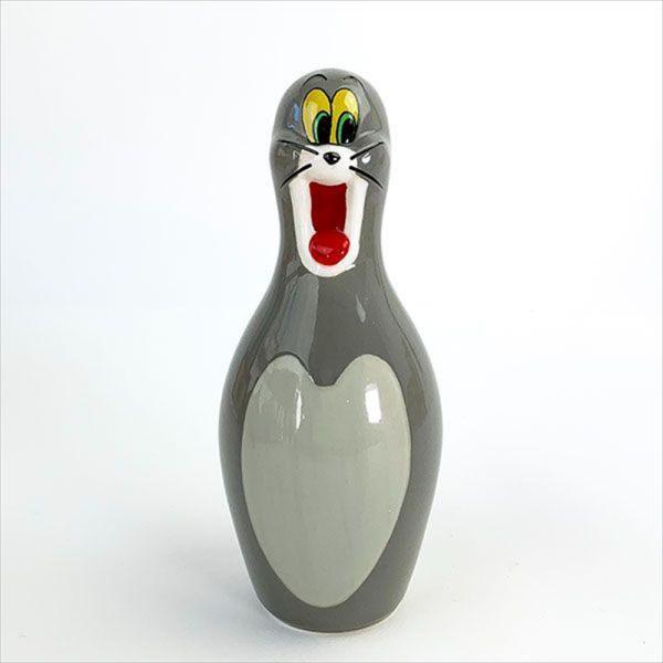 ボーリングピンになったトムの貯金箱です！ついボールを転がしたくなっちゃいますが割れ物なので我慢です！サイズ 18cm×6.5cm×6.5cm素材 磁器