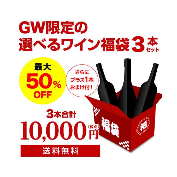 5月GW限定ワイン3本入りセット 1万円(税別)福袋 赤ワイン3本 白ワイン3本、シャンパ―ニュ1本、スパークリング2本 計3本の3種類のコースからお好きに選べる 浜運 1 爆買 キャンペーン