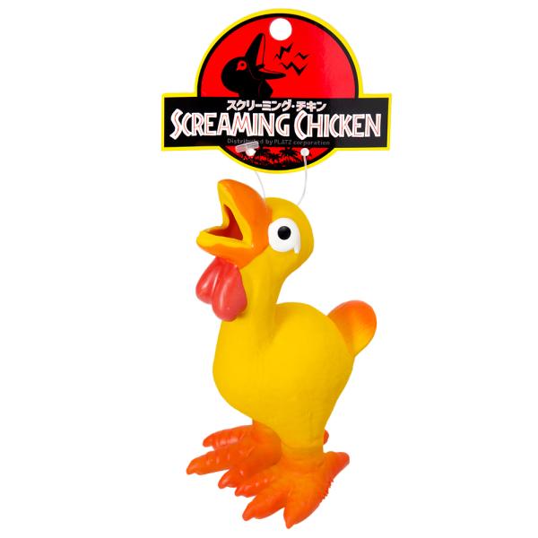 メーカー：プラッツ _dog　メーカー画像　プラッツ　スクリーミングチキン　イエロー　4979007101323　PZ10132　20211122　ｙ21ｍ11　ＧＢＮＭ　犬用品　おもちゃ　ラバートーイ　ＰＬＡＴＺ　スクウィーカー　スクィー...