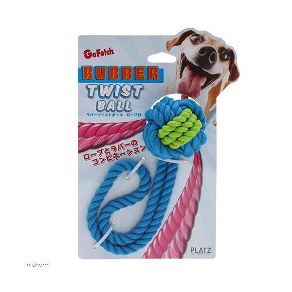 メーカー：プラッツ _dog　プラッツ　ラバーツイストボール　ロープ付き　ブルー　4979007703602　ＰＺ７０３６０　20191227　ＧＢＮＭ　犬用品　おもちゃ　ボール　デンタルトーイ　デンタルトイ　ロープ　ロープ・ホース　Ｇｏ　...