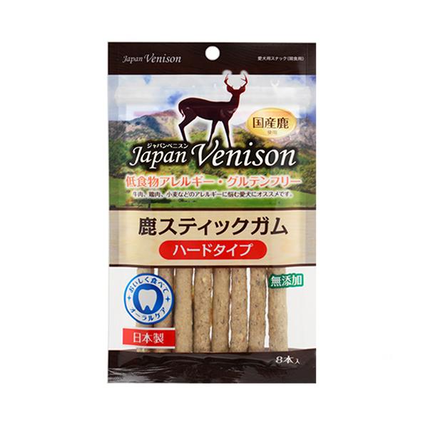 メーカー：アスク _dog　アスク　JAPAN　VENISON　鹿スティックガム　ハード　8本　4513441327385　7722617　20180316　YMYM　犬用おやつ　ドッグフード　間食　かため　鹿　ベニソン　シニア犬　高齢犬　...