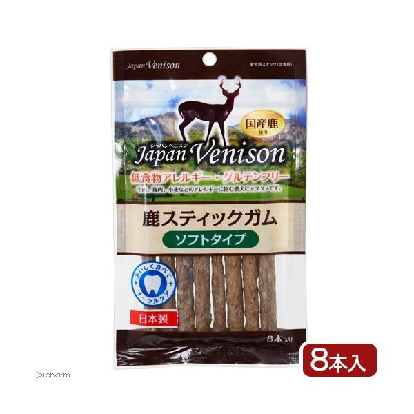 メーカー：アスク _dog　アスク　JAPAN　Venison　鹿スティックガム　ソフトタイプ　8本　4513441327392　7722617　20180302　YMYM　犬用おやつ　ドッグフード　間食　ソフト　やわらかめ　鹿　ベニソン　...