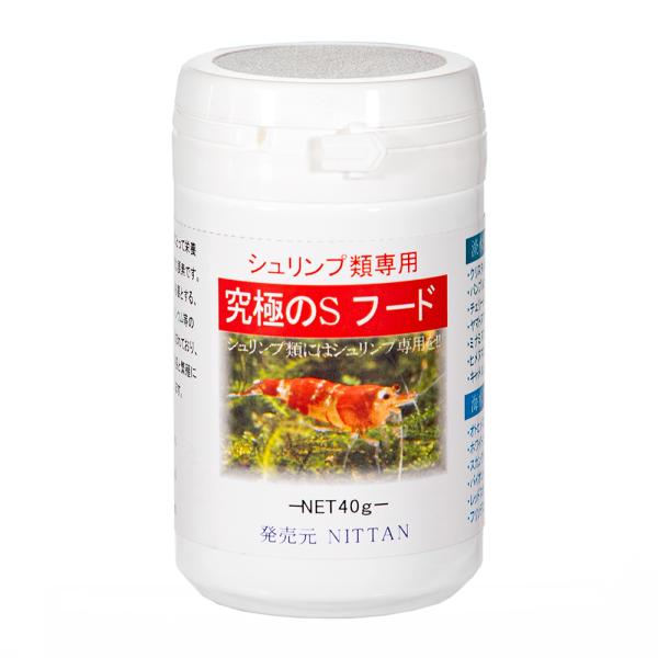 メーカー：ＮＩＴＴＡＮ 熱帯魚・エビ他　アクアリウム用品　アクア用品　餌　エビ専用　ＮＩＴＴＡＮ　究極のＳ　シュリンプ　エサ　フード　４０ｇ　ビーシュリンプ　エビ　ヌマエビ　レッドビー　エビ用品　器具　nyanda4　_aqua　45602...