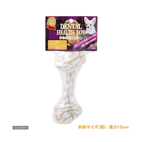 メーカー：スーパーキャット 犬用品　玩具　おもちゃ　骨　ボーン　歯磨き　デンタルヘルストーイ　スーパーキャット　かみかみコットン　バニラの香り　ＳＳ　20120419　ＤＫ　_dog　4973640414048　デンタルケア　犬用おもちゃ　...
