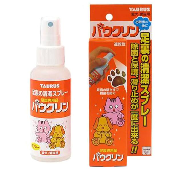 メーカー：トーラス _neko　犬用品　猫用品　おでかけ・お散歩グッズ　お散歩ケア　ケア・お手入れ用品　消臭・掃除用品　トーラス　TAURUS　パウクリン　１００ｍｌ　20111017　SM　nikukyu1017　_dog　4512063...
