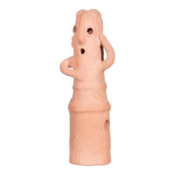 インテリア・雑貨　ガーデニング　マスコット　埴輪　はにわ　置物　円筒埴輪　踊る埴輪　女性　素焼き　ＫＥＺ　20130401　aqahaniwa1304　haniwa_mascot　ＹＭＹＭ　アクアリウム　opa2_delete　y13m04