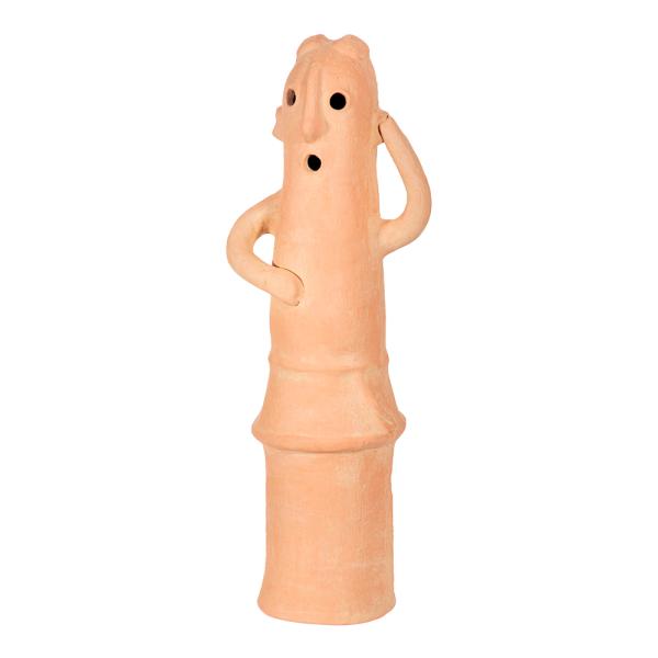 インテリア・雑貨　ガーデニング　マスコット　埴輪　はにわ　置物　円筒埴輪　踊る埴輪　女性　素焼き　高さ５２ｃｍ　ＫＥＺ　20130411　haniwa_mascot　opa2_delete　y13m04