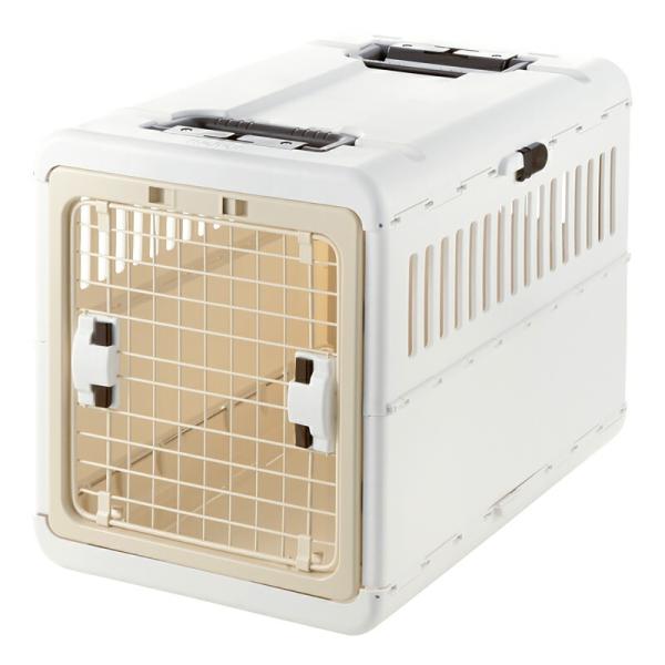 メーカー：リッチェル dog_carrycage　odeka_richell_carry　_dog　sfset　nych　20180604　4973655599303　リッチェル　キャンピングキャリー　折りたたみ　Ｌ　アイボリー　犬用品　犬...