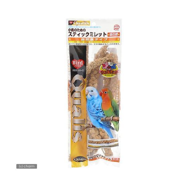 メーカー：ペッズイシバシ _animal　小動物　鳥　フード　エサ　餌　ペッズイシバシ　クオリス　スティックミレット　６本入り　粟の穂　20120412　SM　torifood412　文鳥　十姉妹　錦花鳥　セキセイインコ　野鳥のまきえさ　4...
