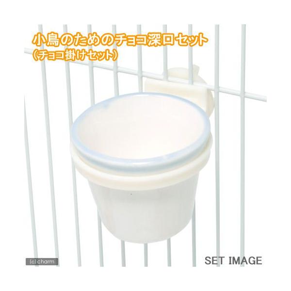 メーカー：ペッズイシバシ _animal　小動物　鳥　餌入れ・水入れ　クオリス　小鳥のためのチョコ深口セット　チョコ掛けセット　イシバシ　20120427　ＩＳＹ　4970620010894　ＹＭＹＭ　トリ　エサ皿　皿　餌皿　opa2_ch...