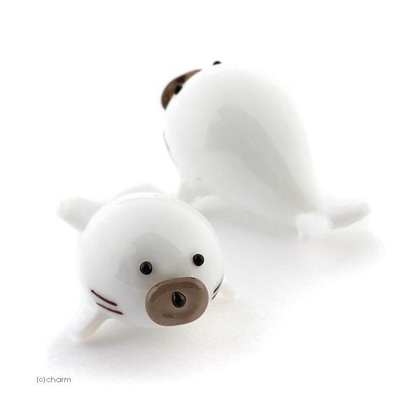 メーカー：グラススクエア _aqua　インテリア　雑貨　アクア用品　ガラス細工　フィギュア　グラススクエア　グラスコレクション　プチシリーズ　「アザラシ　ホワイト　」　1個　20121121　KEZ　_interior　アクアリウム　opa...