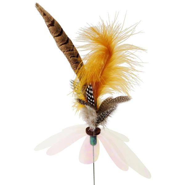 メーカー：ペッツルート _neko　4984937665937　ペッツルート　カシャカシャハンター　ビョーン　猫じゃらし　おもちゃ　猫用品　紐・ゴムタイプ　ヒモ　羽　フィルム　日本製　OKB　20151019　YPKCHK_014　opa2...