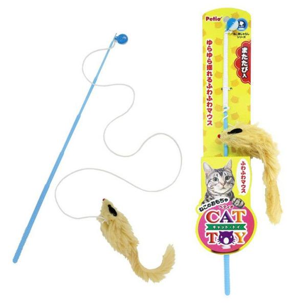 メーカー：ペティオ _neko　ペティオ　petio　CAT　TOY　猫用じゃらし　ふわふわマウス　4903588250125　KNI　猫　愛猫　猫用　おもちゃ　玩具　キャット　キヤット　トイ　ねこじゃらし　棒タイプ　またたび　マウス　グッ...