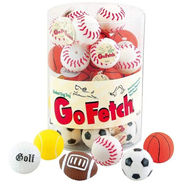 メーカー：プラッツ _dog　4979007704357　プラッツ　Ｇｏ　Ｆｅｔｃｈ　ミニスポーツボール　３６Ｐキャニスター　犬　おもちゃ　犬用品　ボール　スクウィーカー　OKB　20150707　YPKCHK_019　bnr_platz_...