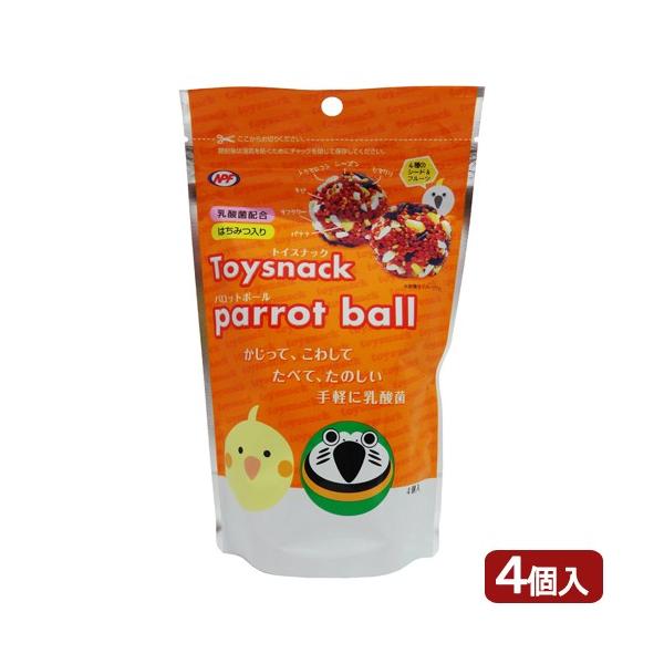 メーカー：ナチュラルペット _animal　nych　20180709　4932804351971　ナチュラルペットフーズ　ＮＰＦ　トイスナック　パロットボール　４個入り　小動物　鳥　おやつ　インコ　オカメインコ　コンゴウインコ　中型　大型...