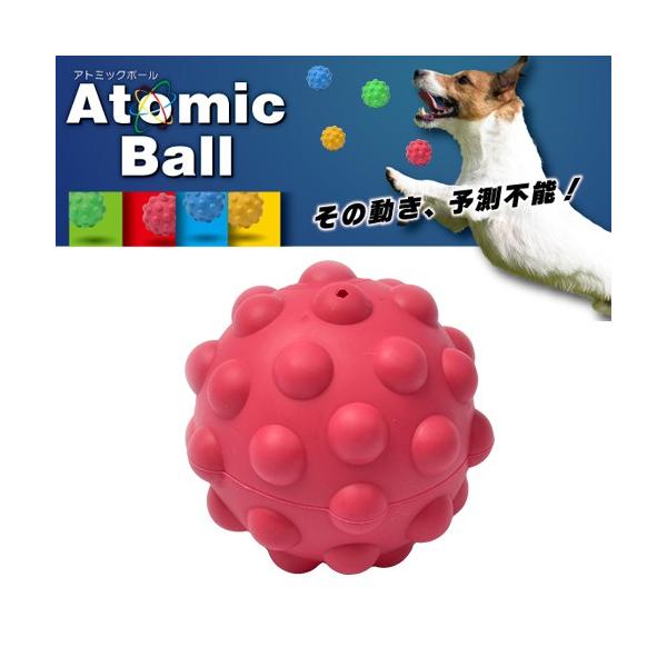 メーカー：プラッツ _dog　20190127　atomicball　プラッツ　アトミックボール　ミニ　レッド　4979007702131　PZ70213　ＫＥＩＲＹＯＵ　ＹＭＹＭ　犬用品　犬　イヌ　オモチャ　玩具　ボール　スクィーカー　ス...