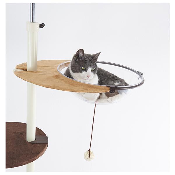メーカー：ボンビアルコン sfset　_neko　ボンビアルコン　キャットポール用　クリアハンガー　透明ボウル　4977082767519　猫　猫用品　キャットタワー　キャットツリー　ハンモック　交換パーツ　専用パーツ　交換用パーツ　肉球　...