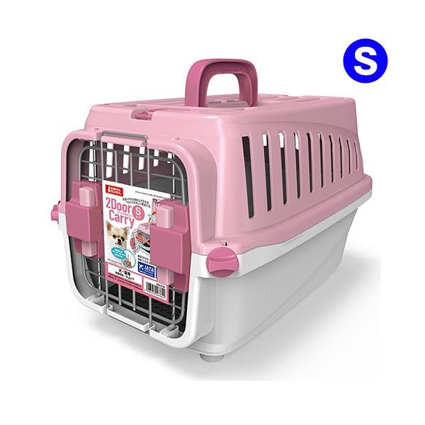 メーカー：マルカン dog_carrycage　neko_carrycage　マルカン　２ドアキャリーＳ　ピンク　4906456567844　20190304　ＧＢＮＭ　犬用品　猫用品　犬　猫　お出掛け　おでかけ　お散歩　おさんぽ　キャリー...