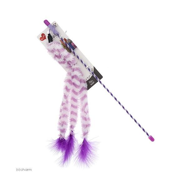 メーカー：ルークラン _neko　20190429　ＧＢＮＭ　猫用品　猫　ねこ　おもちゃ　猫じゃらし　ねこじゃらし　玩具　猫用　ルークラン　ループ　ロッディーズ　トリプルフェザー　パープル　4571357066040　opa2_yoko　l...