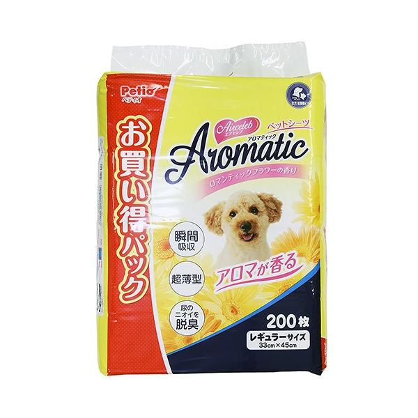 メーカー：ペティオ ペティオ　エアセレブシーツ　アロマティック　ペットシーツ　レギュラー　２００枚　4903588260278　W26027　犬　いぬ　犬用品　猫用品　猫　ねこ　シーツ　トイレ　トイレシーツ　薄型　消臭　ＫＥＩＲＹＯＵ　ＹＭ...