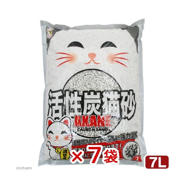 _neko　nych　20180809　4571398290008　活性炭猫砂　活性炭入り紙製猫砂　７Ｌ　猫用品　猫砂　固まる　流せる　燃やせる　紙製　紙　日本製　国内製造　国産　活性炭　消臭　強力消臭　ＡＫＡＮＥ　猫　トイレ　７袋入り　2...