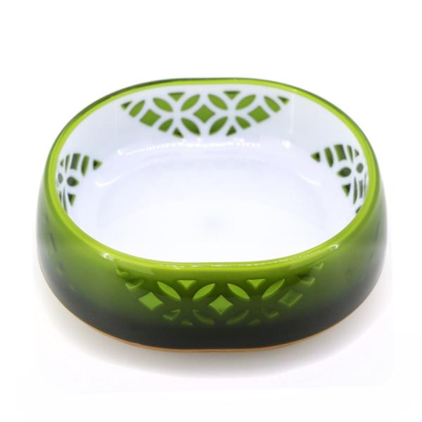 メーカー：ドギーマン _neko　キャティーマン　和ぼうる　ＣＡＴ　七宝　鶯色　4976555934052　20200405　ｋｓｚｋ　猫　ネコ　猫用品　食器　フードボウル　和風　ドギーマンハヤシ　melma_202004_wasiti　o...