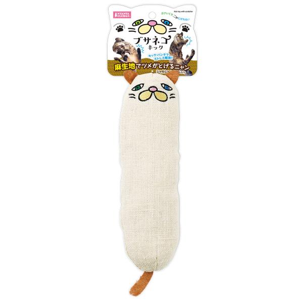 メーカー：マルカン marucancattoy　_neko　メーカー画像　マルカン　ブサネコキック　１個　4906456571445　CT-528　20200304　ＧＢＮＭ　猫用品　おもちゃ　ぬいぐるみ　爪とぎ　麻　おもちゃ型　またたび　...