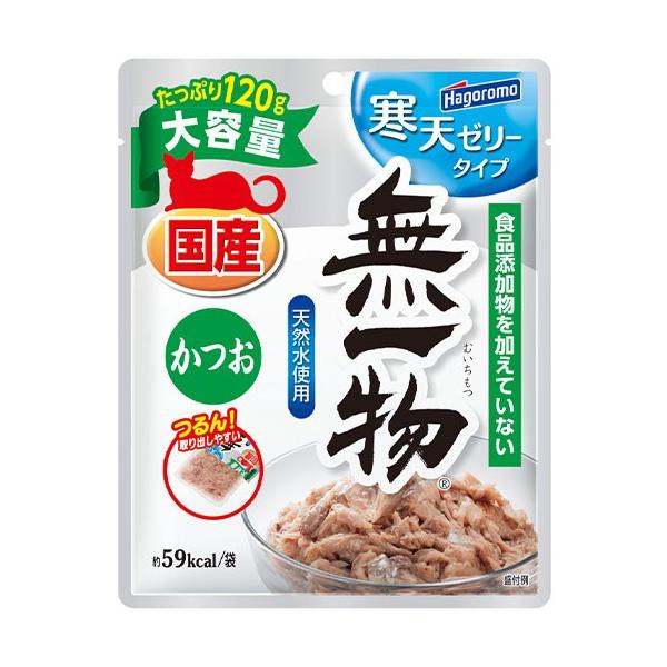 メーカー：はごろも はごろも　はごろもフーズ　Hagoromo　_neko　無一物　パウチ　寒天ゼリータイプ　かつお　120g　国産　無添加　猫フード　キャットフード　ウエットフード　ウェットフード　寒天　ゼリータイプ　4902560606...