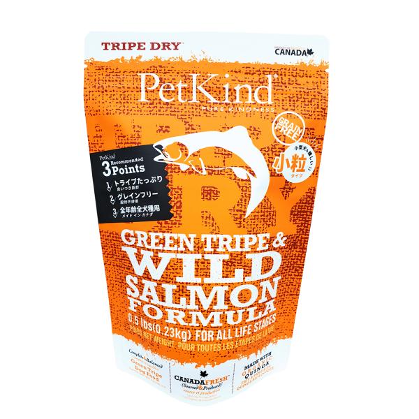 メーカー：リードバディ _dog　グレインフリー　ペットカインド　トライプドライ　グリーントライプ＆ワイルドサーモン　小粒　２３０ｇ　正規品　穀物不使用　4571378100013　20200709　ＧＢＮＭ　犬フード　ドッグフード　ドライ...