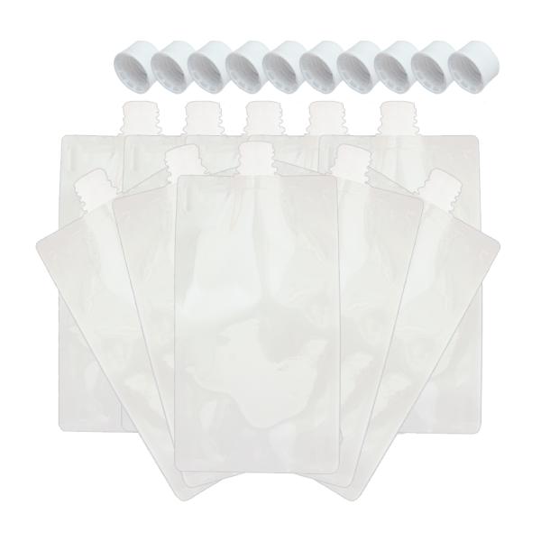 _aqua　_daily　日用品　２ピースキャップ付き白色ガゼット袋　ＤＰ２１-ＧＷ１０００　１３５×８０×２４０ｍｍ　konpou　小　１０００ｍｌ　梱包資材　夢パック　詰め替えパック　液体　カウパック　20200625　MI　hwlis...