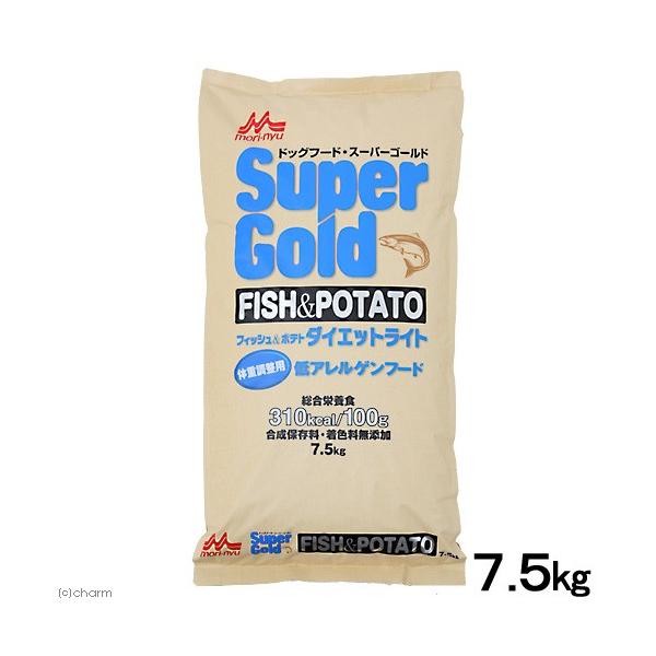 メーカー：森乳 sfset　_dog　森乳　スーパーゴールド　フィッシュ＆ポテト　ダイエットライト　７．５ｋｇ　ドッグフード　ドライフード　森乳サンワールド　低アレルゲン　アレルギー　高齢犬　老犬　成犬　シニア犬　体重調整　ダイエット　減量...