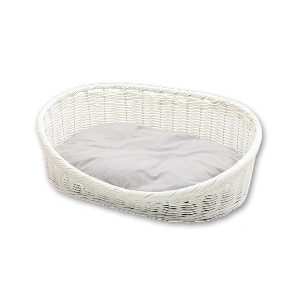 メーカー：ペットケアー 4976804504135　ペットケアー　ラタン風洗えるベッド　ホワイト　Ｍ　犬用品　犬　いぬ　イヌ　猫用品　猫　ねこ　ネコ　ベッド　夏物　ラタン風　ラタンベッド　洗える　涼しい　ベッド・クッション　犬ベッド　猫ベッ...