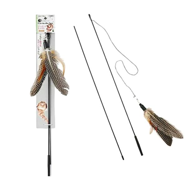 メーカー：ペティオ　アドメイト _neko　アドメイト　Ｃａｔ　ｉｎ　ｔｈｅ　ｂｏｘ　ジョイントじゃらし　ブラウン　茶色　猫用品　ペット用品　おもちゃ　猫じゃらし　棒タイプ　紐タイプ　玩具　猫　ネコ　羽根付き猫じゃらし　伸びる　つなげる　長...