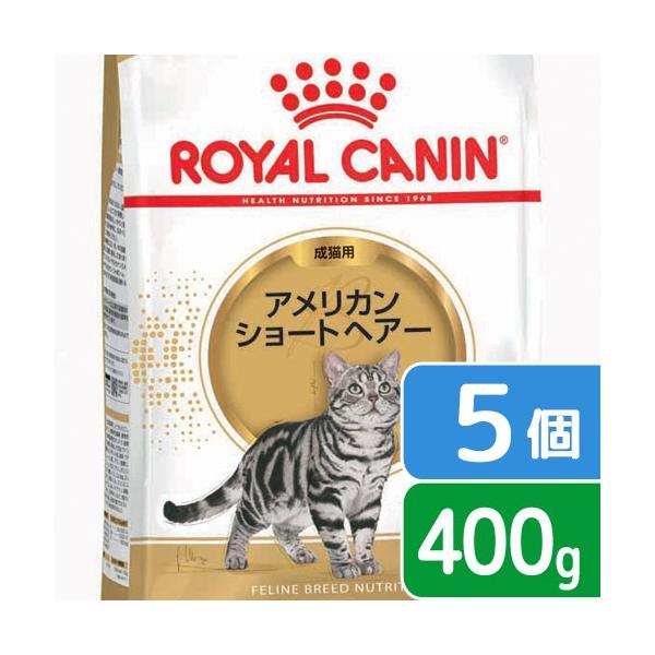 メーカー：ロイヤルカナン ロイヤルカナン　猫　アメリカンショートヘアー　成猫用　生後１２ヵ月齢から１２歳まで　４００ｇ×５袋　ジップ無しキャットフード　ドライ　FBN　アメリカン　ショートヘアー　400g　ロイカナ　ROYAL　CANIN　...