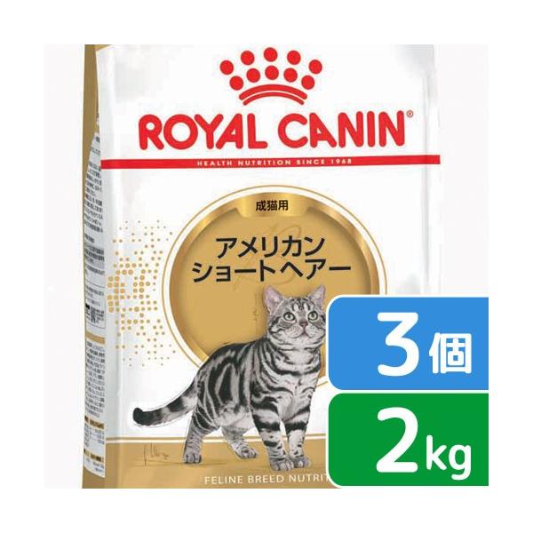 メーカー：ロイヤルカナン _neko　ロイヤルカナン　猫　アメリカンショートヘアー　成猫用　生後１２ヵ月齢から１２歳まで　２ｋｇ×３袋　ジップ付キャットフード　ドライ　FBN　アメリカン　ショートヘアー　2?　ロイカナ　ROYAL　CANI...