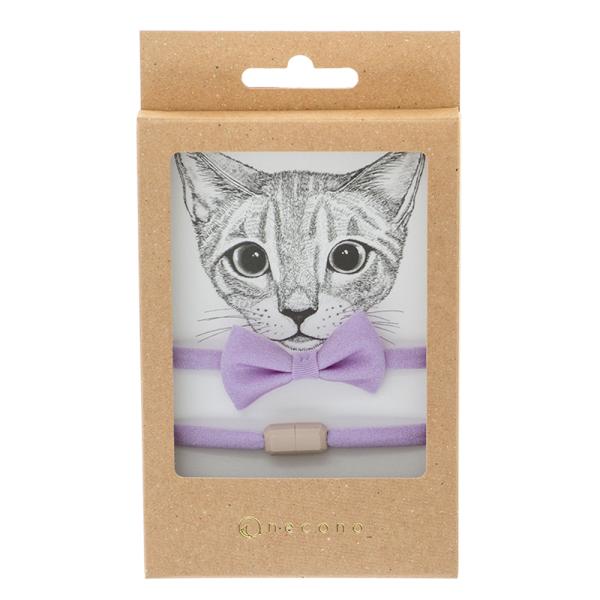 メーカー：有限会社オガワ 20210311　y21m03　necono　ルーチェリボン　ブルーベリーソルベ　猫　首輪　4589974551221　nszk　猫用品　ねこ　ねこの　猫の　リボン　赤ちゃん　子猫　子ねこ　シニア　軽い　軽量　超軽...
