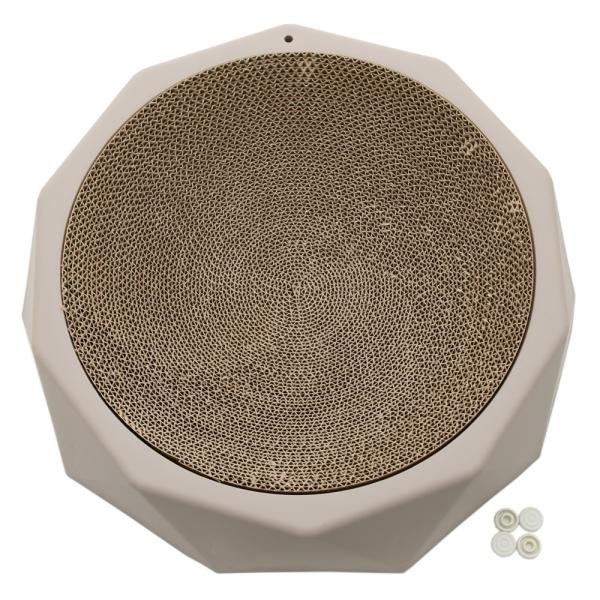 メーカー：ゼフィール メーカー画像　ｉＣａｔ　つめとぎ　デカゴン　グレージュケース　4589414854202　20210320　ｙ21ｍ03　mikari　爪とぎ　猫　猫用爪とぎ　猫用品　爪みがき　爪磨き　爪　ケア　段ボール　ダンボール　...