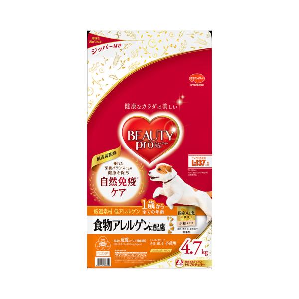 メーカー：日本ペットフード rms_bdd_19　bdd_1aad　ビューティープロ　ドッグ　食物アレルゲンに配慮　１歳から　４．７ｋｇジッパー付き　4902112006450　日本ペットフード　日本ペット　ドッグフード　いぬ　犬　犬フード...
