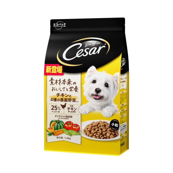 メーカー：マース CSR01　シーザードライ　成犬用　チキンと４種の農園野菜入り　小粒　１．５ｋｇ　4902397860037　20200902　ＧＢＮＭ　ドッグフード　ドライフード　その他　マース　Ｃｅｓａｒ　ＳＥＳＡＲ　マースジャパン　...