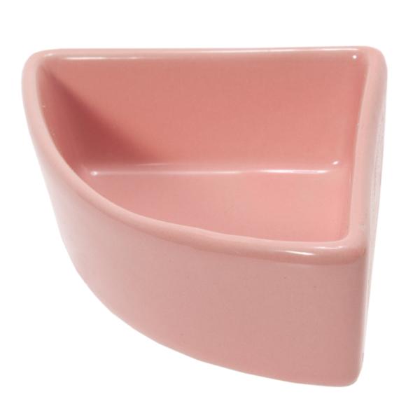 メーカー：fuu ｆｕｕ　陶器　小動物のエサ入れ　コーナー用　ピンク　4573298440248　20210625　ｙ21ｍ06　mikari　小動物　デグー　チンチラ　リス　モモンガ　容器　エサ入れ　餌入れ　水入れ　給水　フィーダー　お皿...