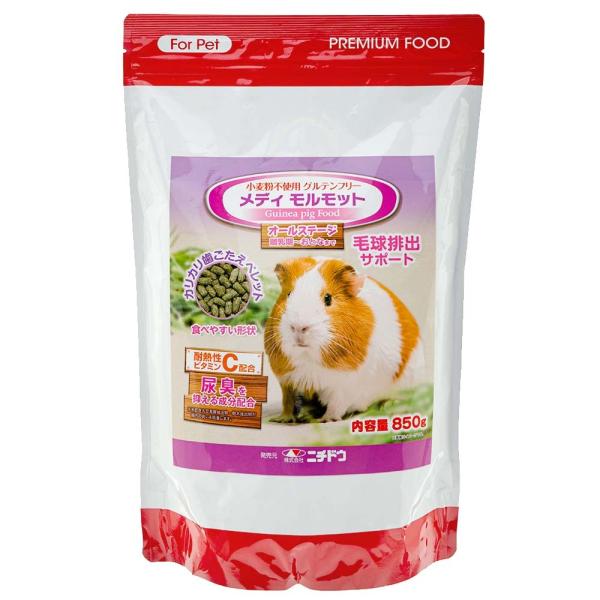 メーカー：ニチドウ line250910p510anim　ニチドウ　メディ　モルモット　850g　4975677042584　20210903　y21m09　小動物　フード　ペレット　オールステージ　小麦粉不使用　グルテンフリー　チモシー　...