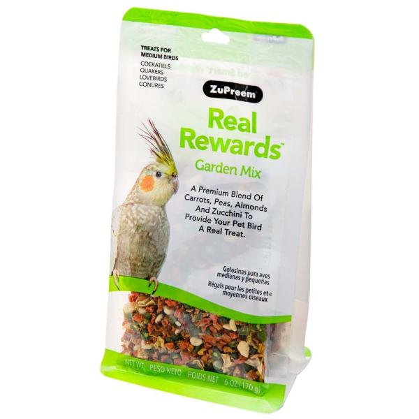 メーカー：ZuPreem ＲｅａｌＲｅｗａｒｄｓ　Ｇａｒｄｅｎ　Ｍｉｘ　ズプリーム　リアルリワーズ　ガーデン　M　オカメ　170g　0762177497006　20220421　y22m04　GBNM　鳥　副食　おやつ　木の実　種子　ドライ...